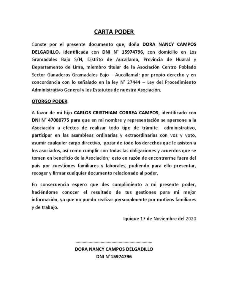 Carta Poder Simple | PDF