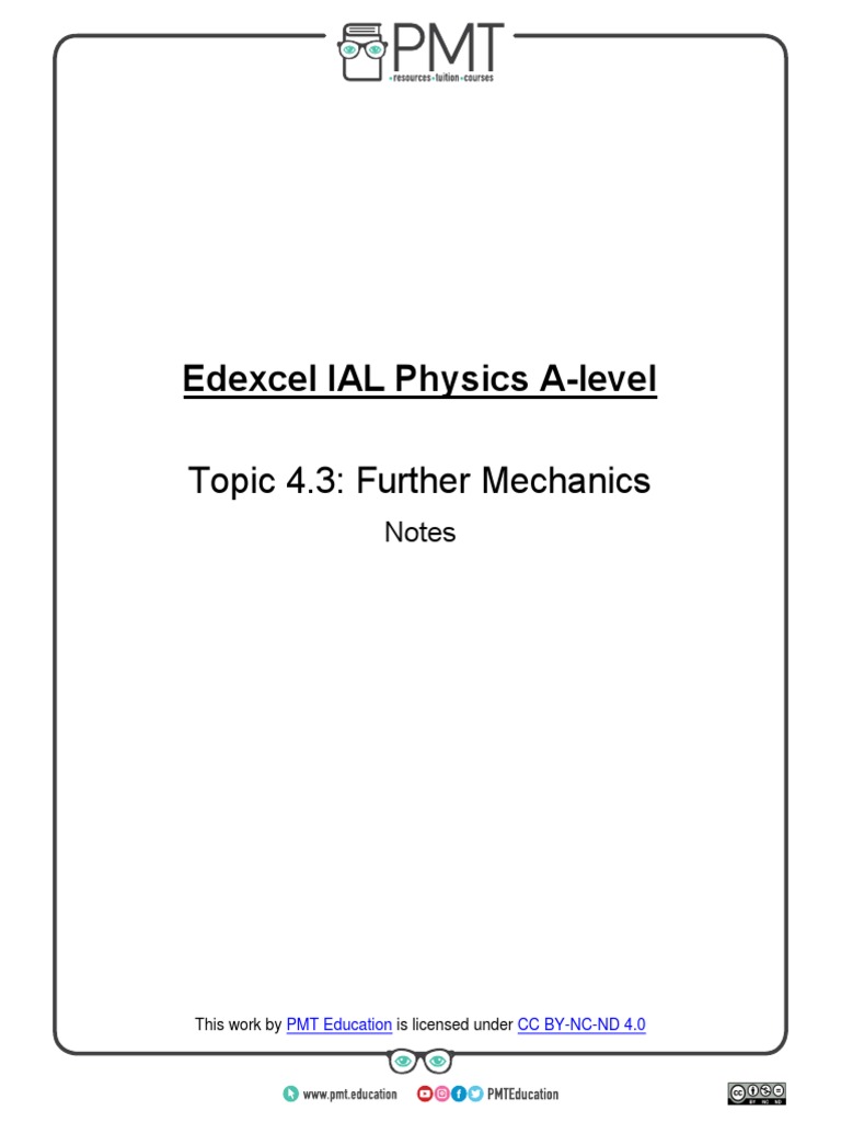 4.3. Further Mechanics | PDF | Collision | Acceleration