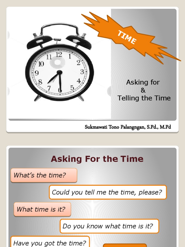 Asking For and Telling The Time | PDF