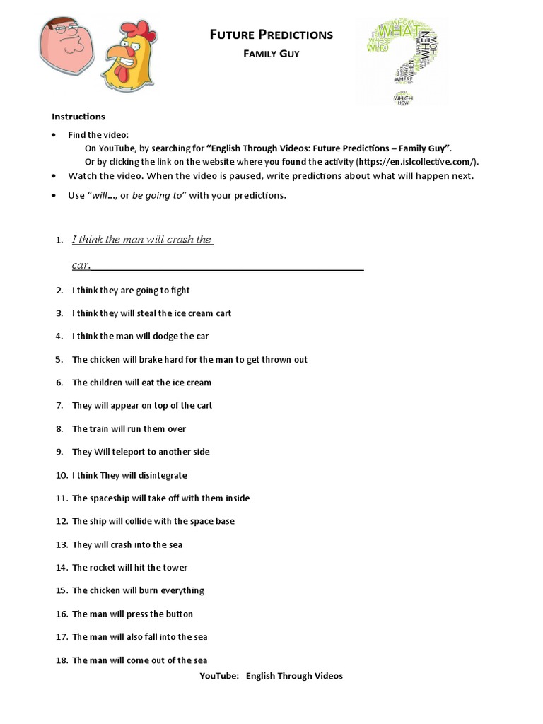 ESL Video Predictions Activity | PDF | Foreign Language Studies