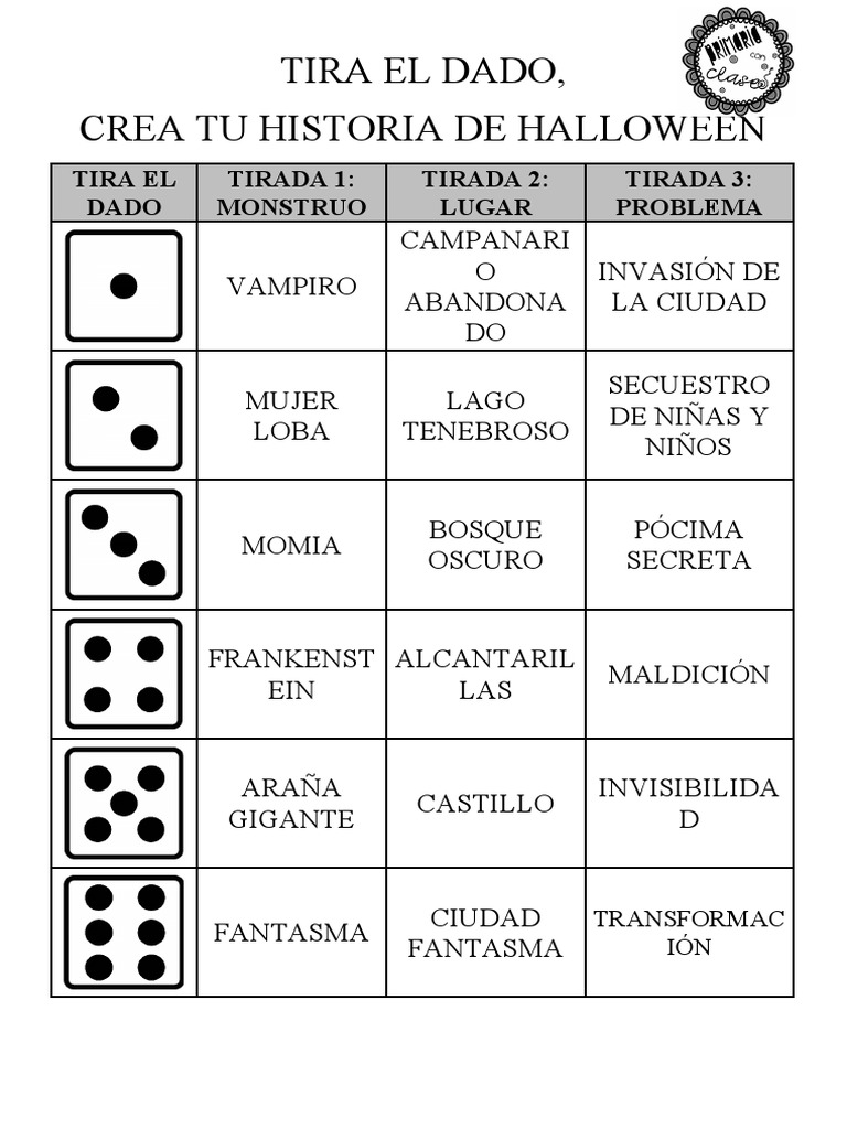 Tira El Dado y Crea Tu Historia | PDF