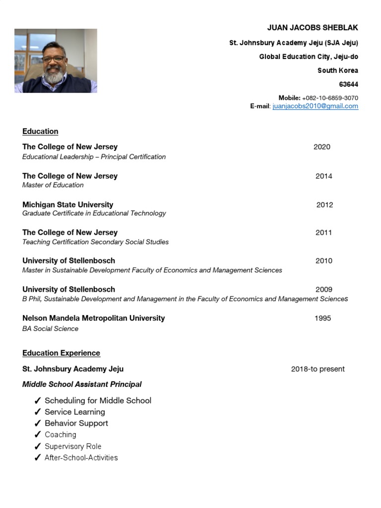 Juan Jacobs Sheblak Resume | PDF
