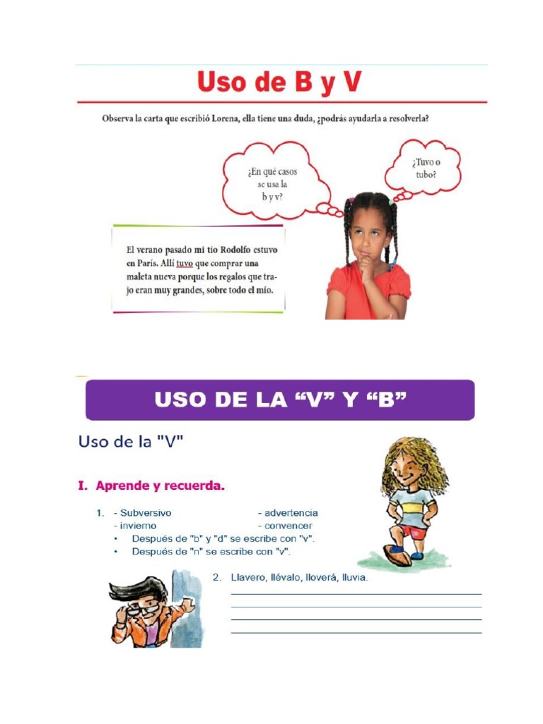 Uso de La B y V | PDF