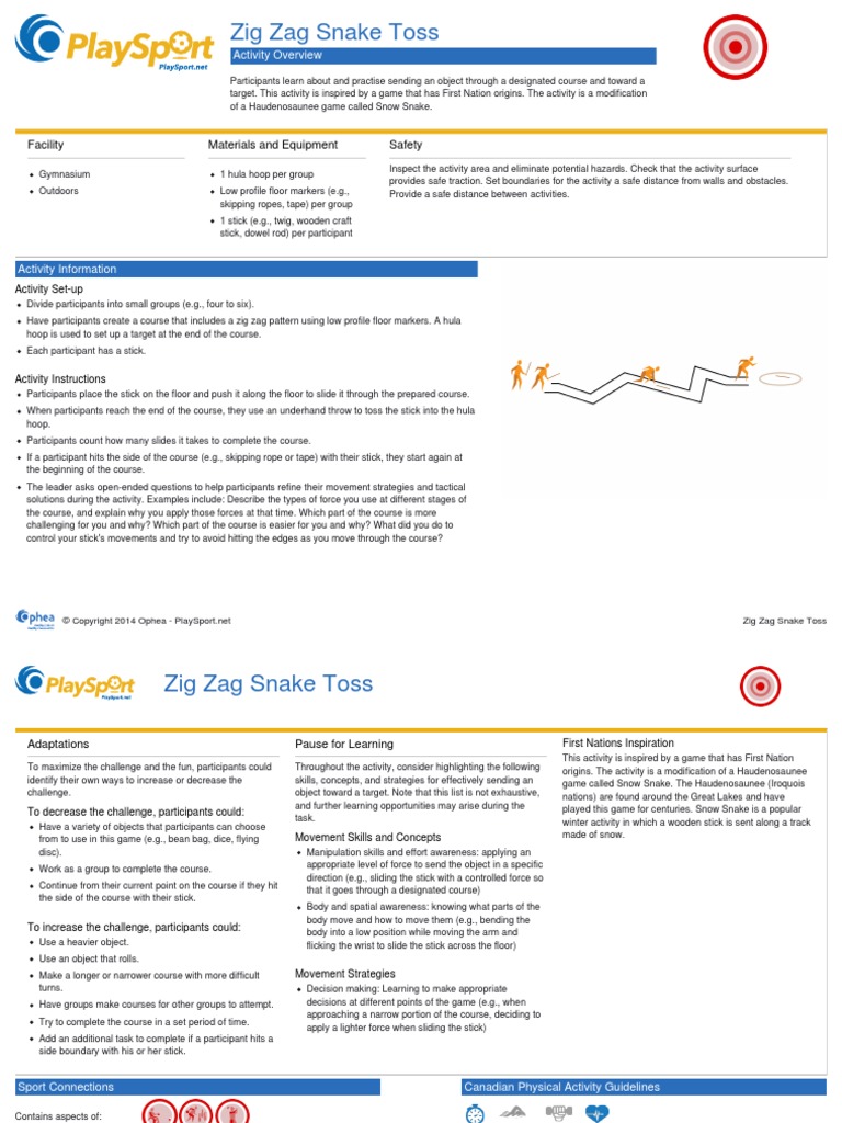 Zig Zag Snake Toss | PDF | Business