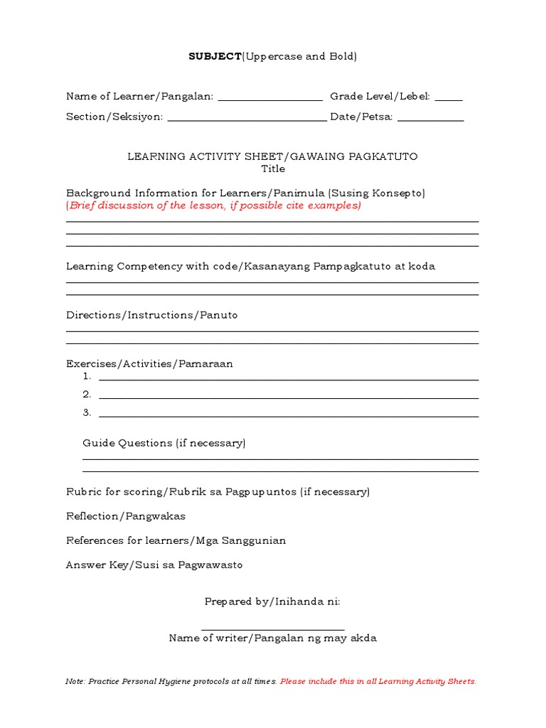 Learning Activity Sheets Template PDF | PDF | Global Warming | Causality