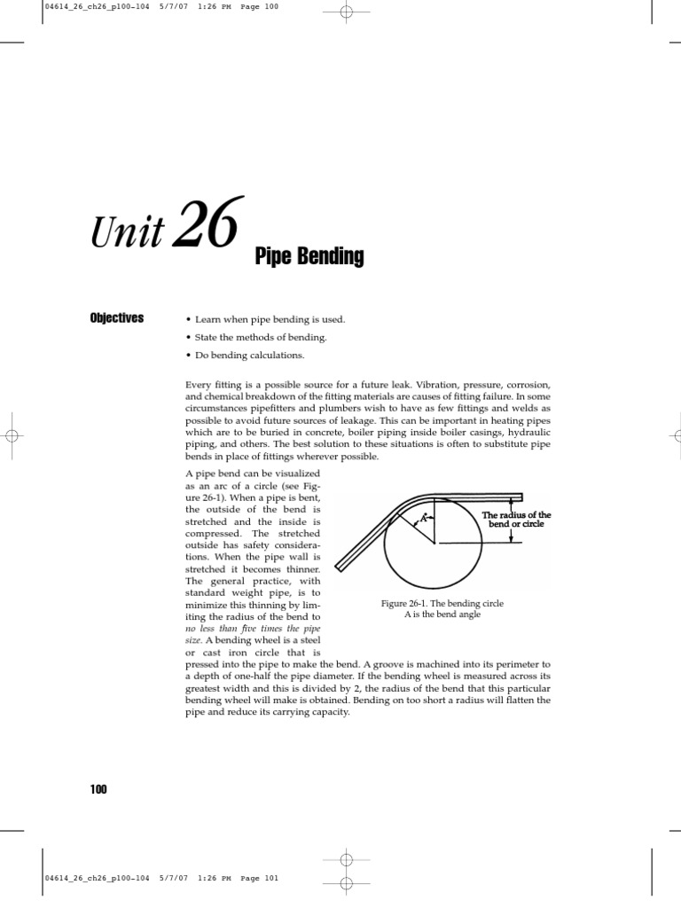 Bending Pipe | PDF | Pipe (Fluid Conveyance) | Angle