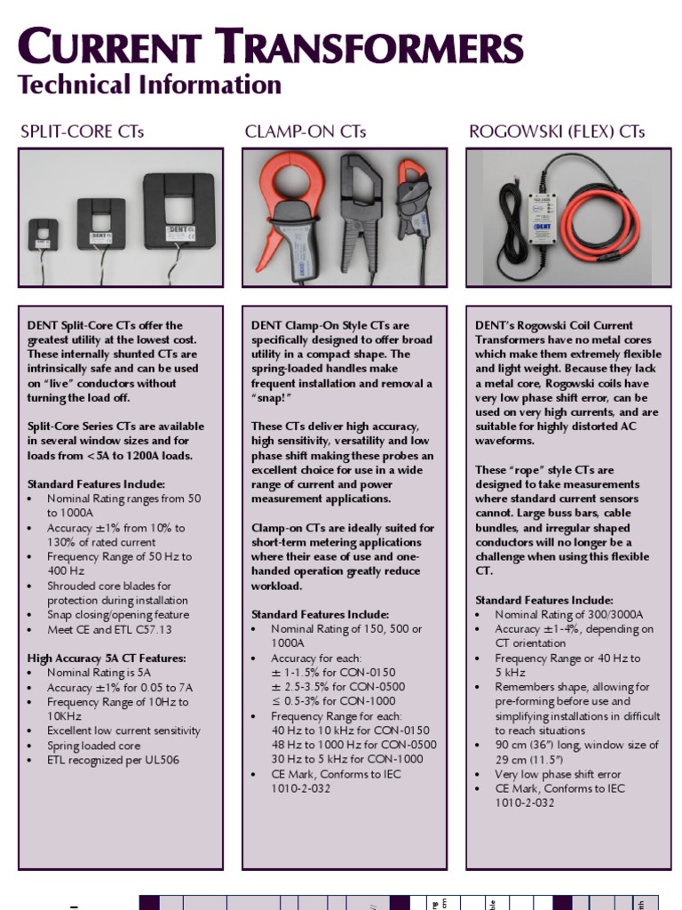 Current Transformer Datasheet | PDF | Alternating Current | Hertz