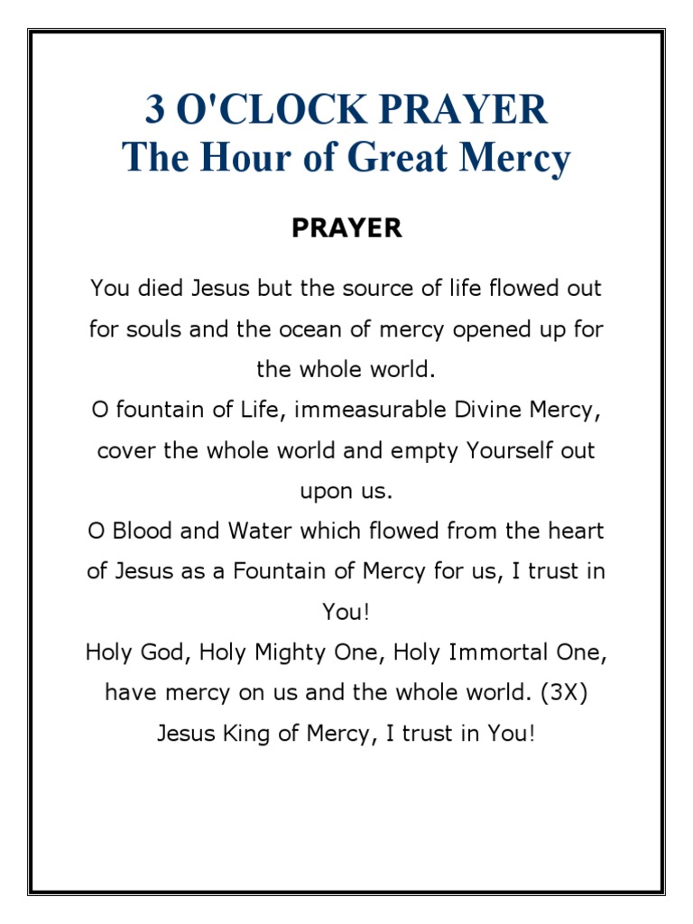 3 Oclock Prayer | PDF