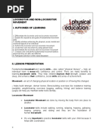 Locomotor, Non-Locomotor, and Manipulative Skills | PDF | Animal Locomotion