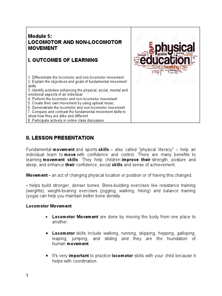 Movement Skills for Physical Literacy | PDF