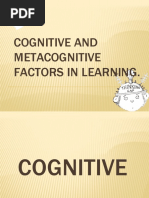 Cognitive and Metacognitive Factors in Learning | PDF | Metacognition | Learning