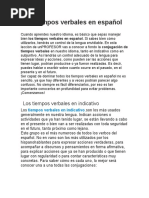 Conjugación del verbo bailar | PDF | Sintaxis | Morfología