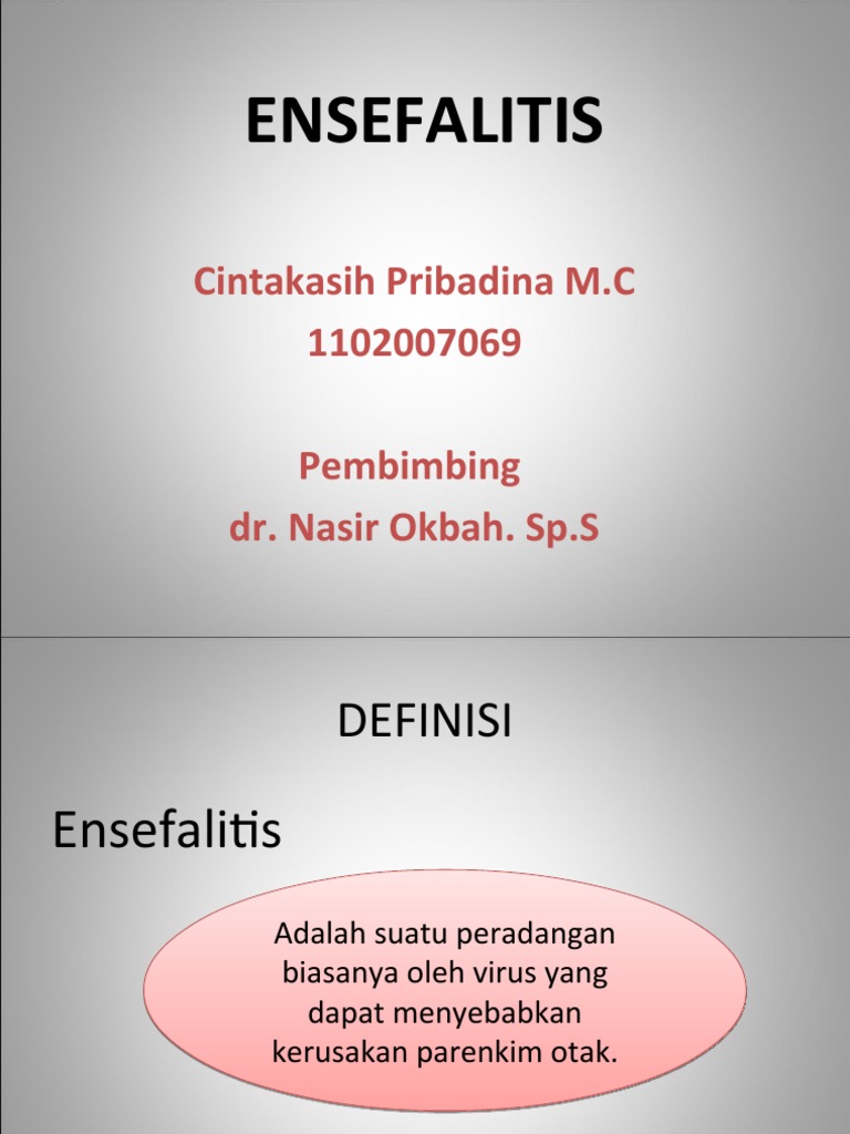 PPT Ensefalitis | PDF | Sains & Matematika