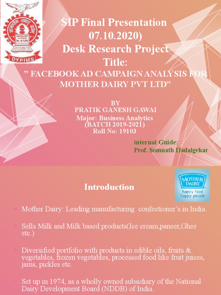 Facebook Ad Analysis for Mother Dairy | PDF | Social Media | Popular ...