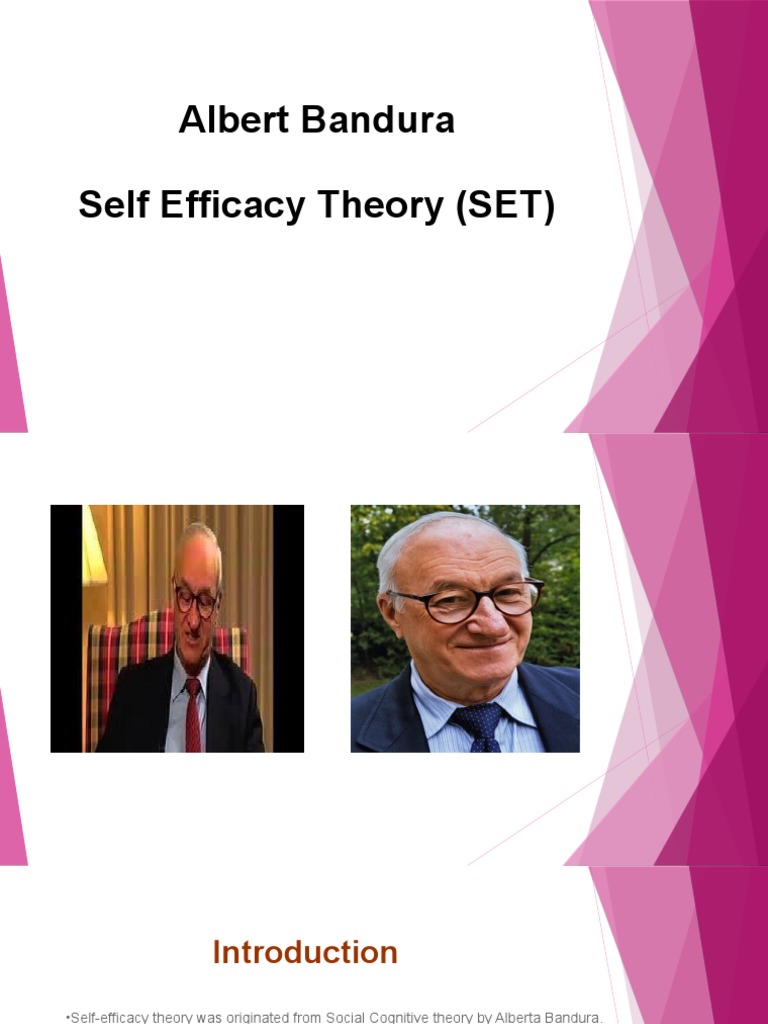 Albert Bandura Self Efficacy Theory (SET) | PDF