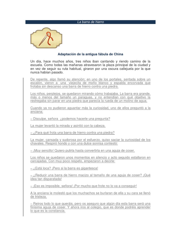 Fábulas sobre perseverancia y astucia | PDF | Naturaleza