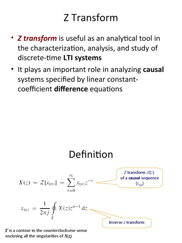 Z Transform in Discrete-Time Systems | PDF
