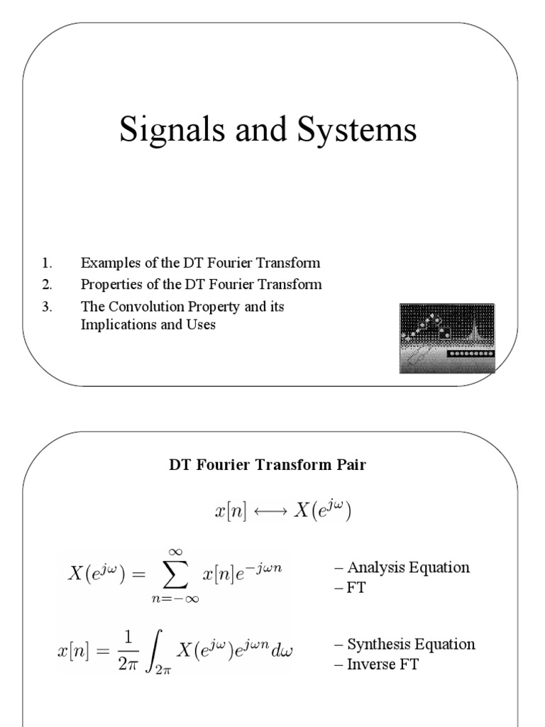 Discrete Time Fourier Transform | PDF | Fourier Transform | Fourier ...