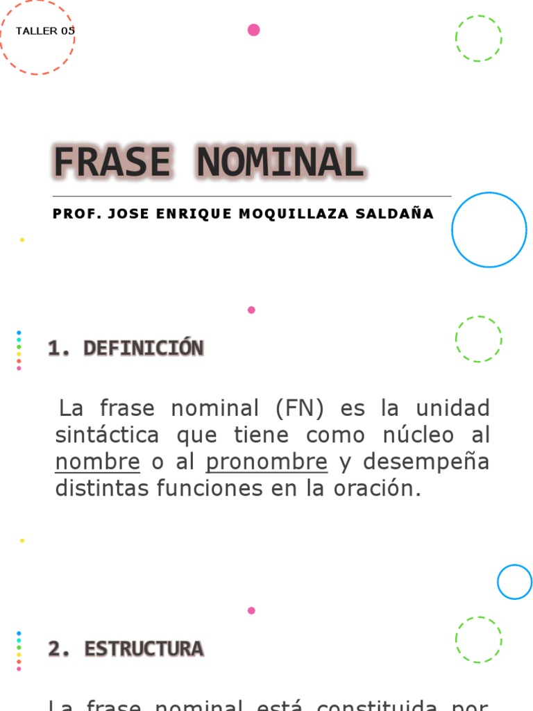 Frase Nominal | PDF | Objeto (gramática) | Verbo