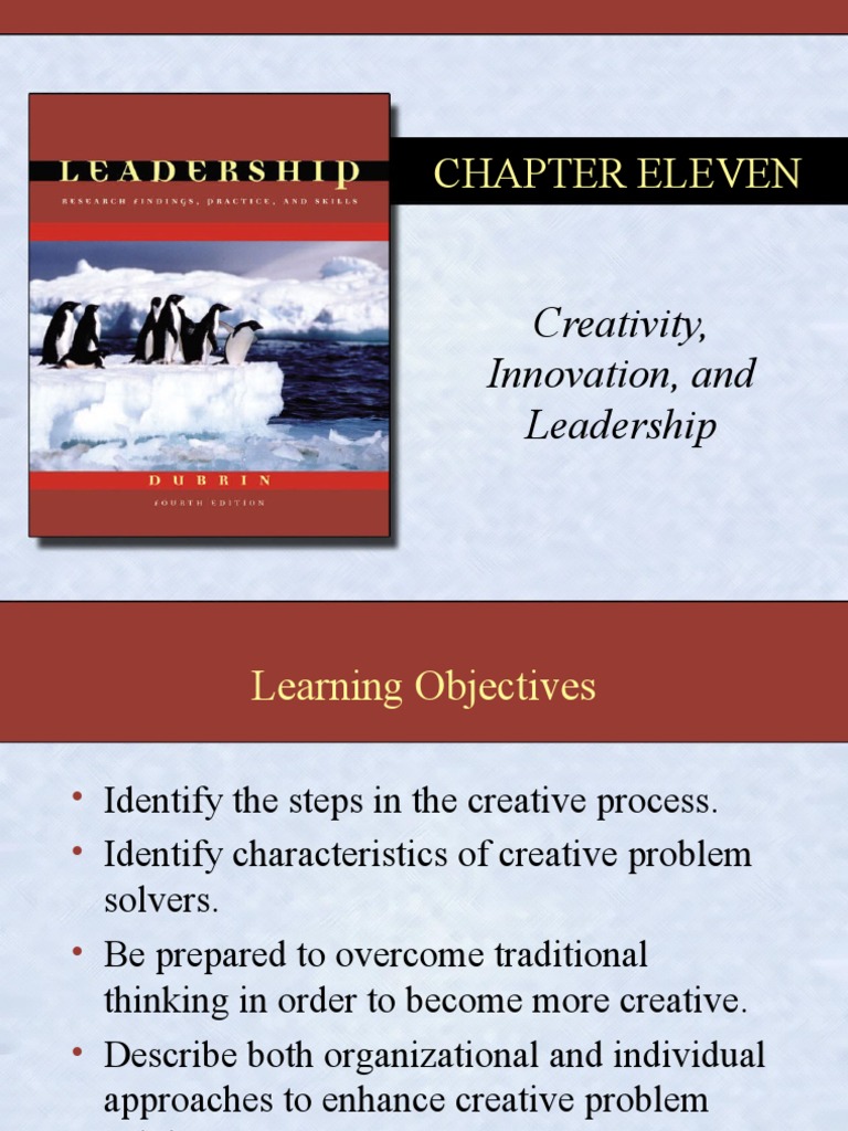 Chapter Eleven: Creativity, Innovation, and Leadership | PDF ...