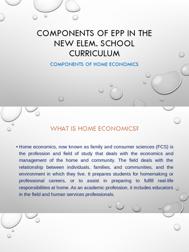 A.1f Components of Epp in The New Elem | PDF | Home Economics | Health ...