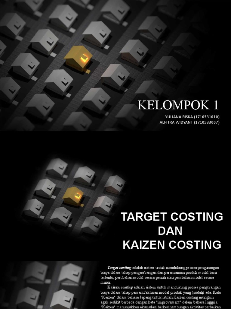 Target Costing Dan Kaizen Costing | PDF