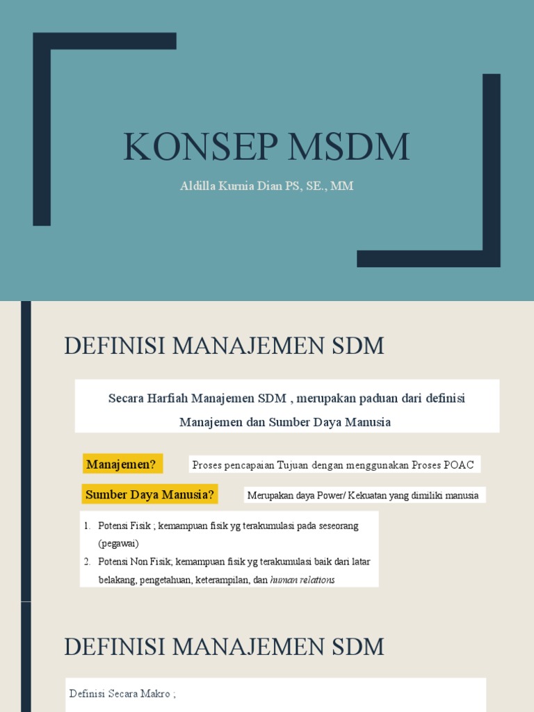 Konsep MSDM | PDF