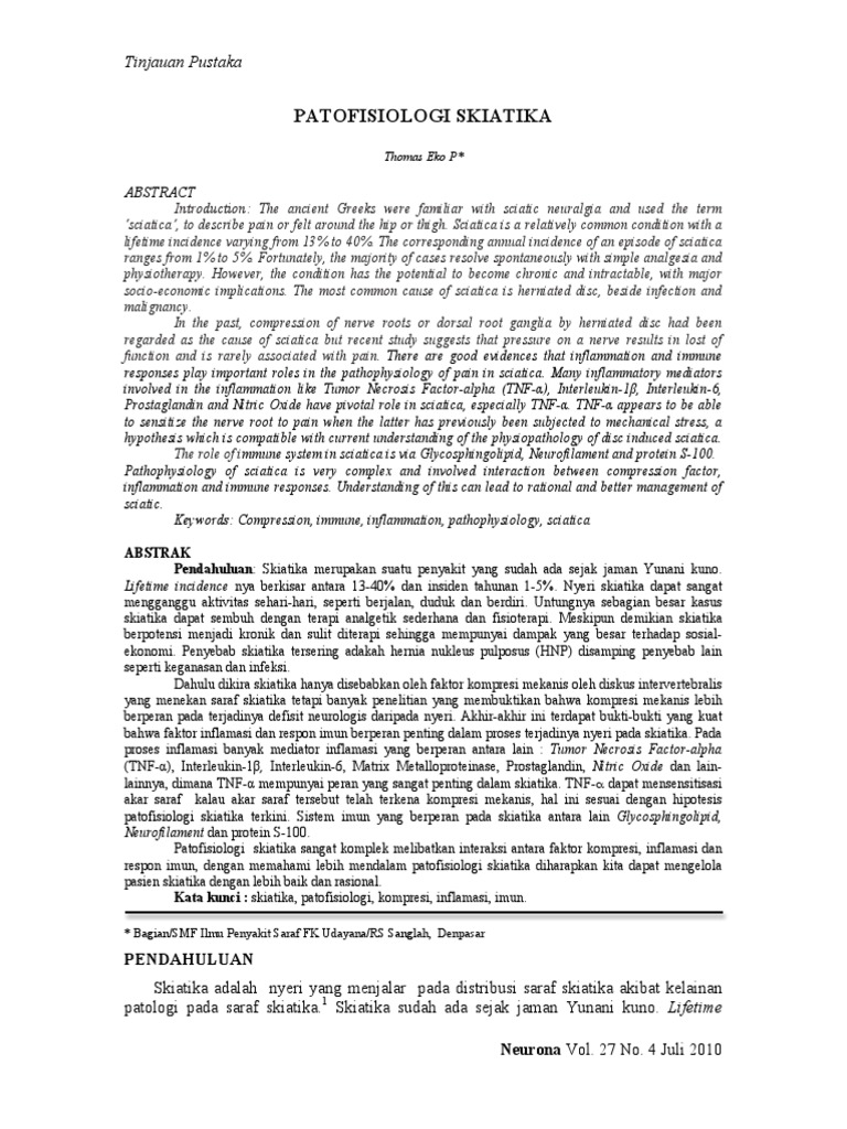 Fisiologi Skiatika | PDF | Spinal Cord | Inflammation