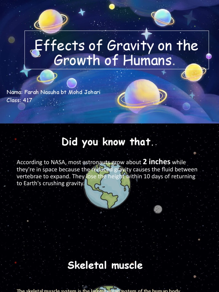 Effects of Gravity On The Growth of Humans | PDF