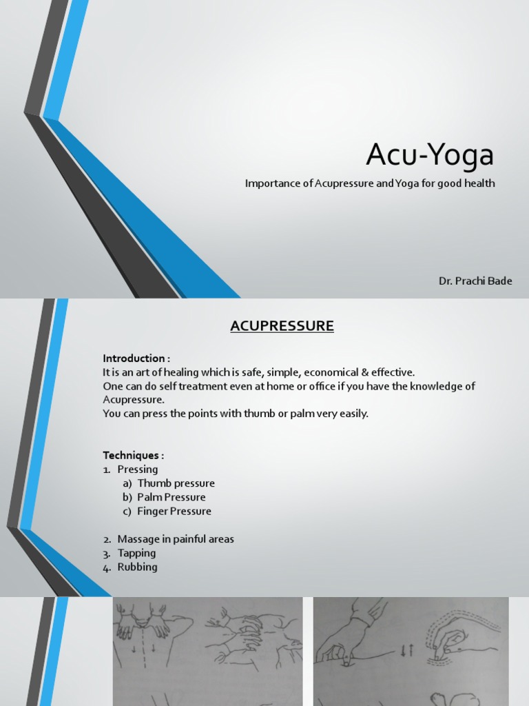 Acu-Yoga: Importance of Acupressure and Yoga For Good Health | PDF