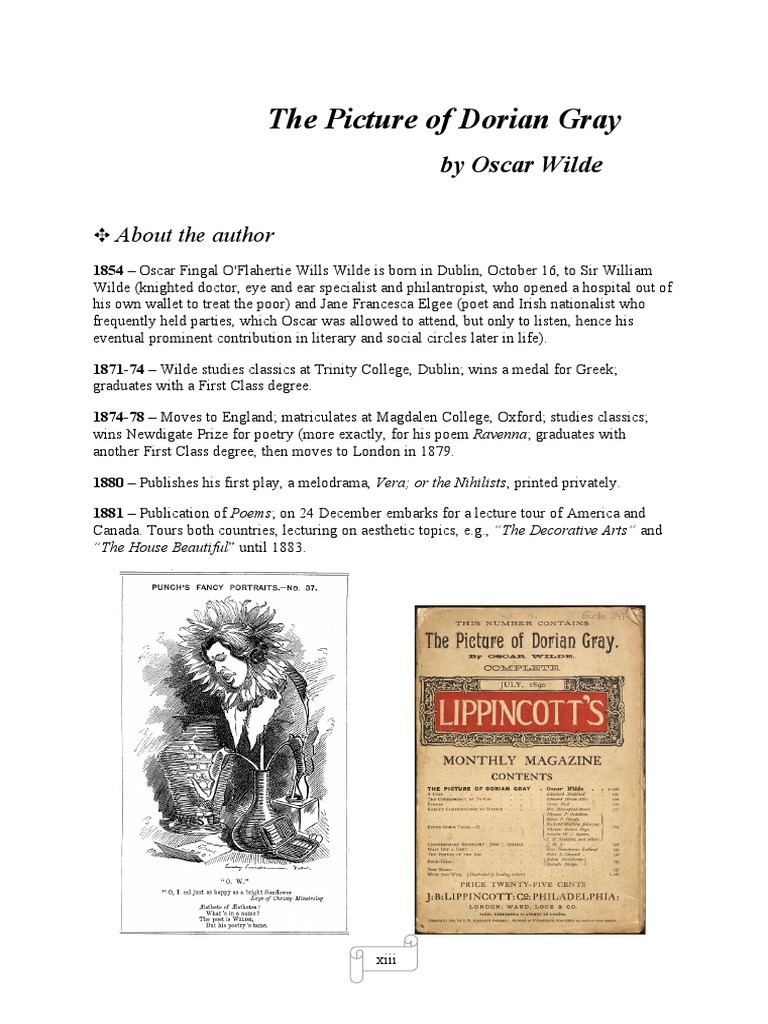 Oscar Wilde: Dorian Gray Overview | PDF | The Picture Of Dorian Gray ...