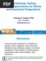 Growth Promotion Test: USP Guidelines | PDF