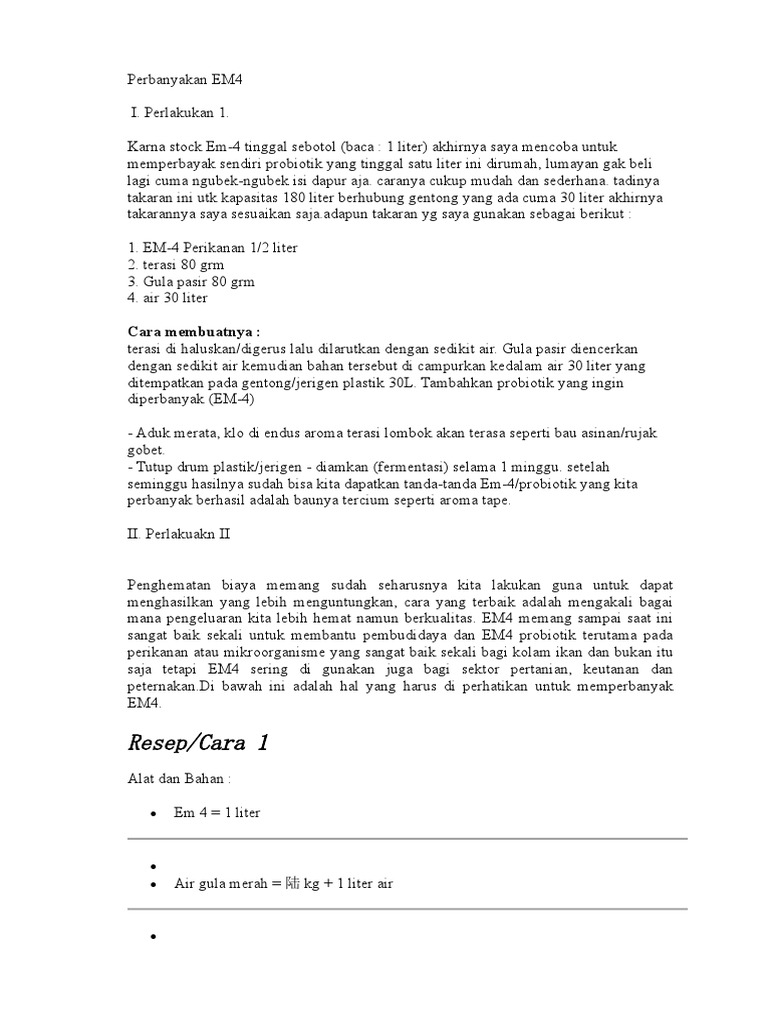 Perbanyakan EM4 | PDF