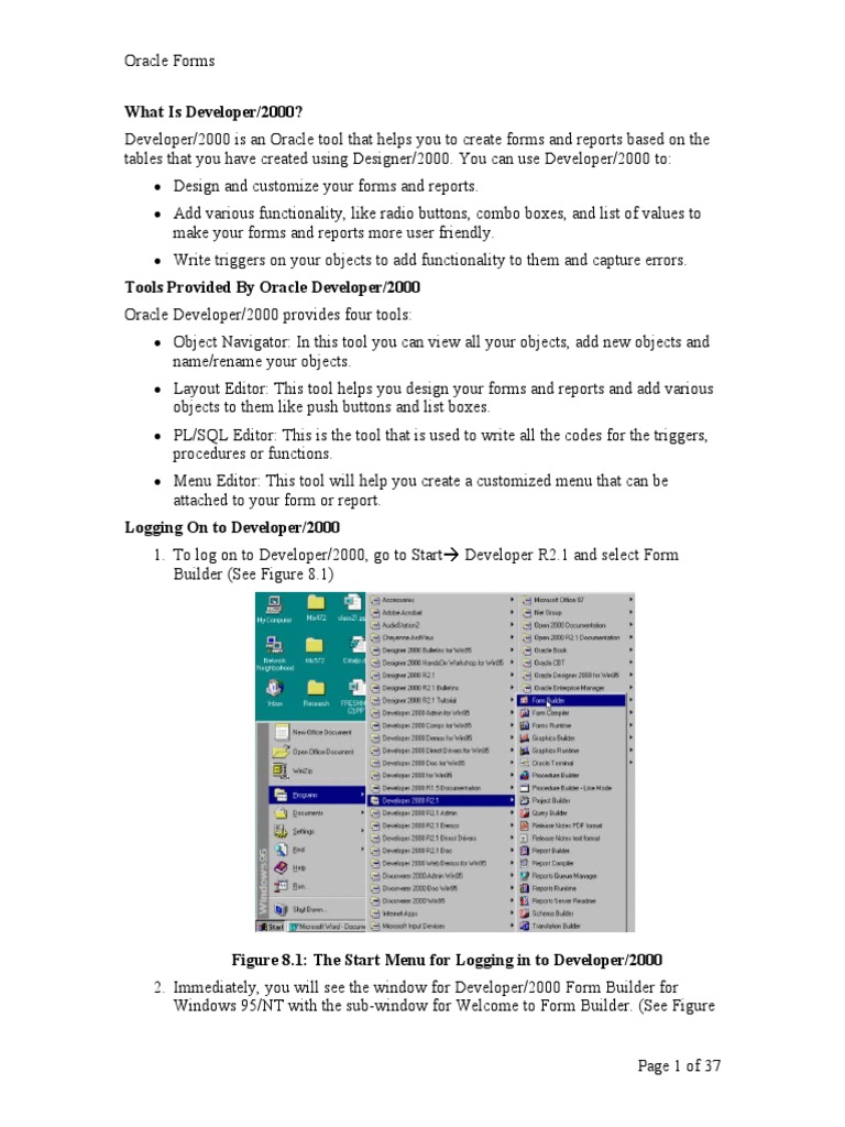 Forms Tutorial | PDF | Pl/Sql | Button (Computing)