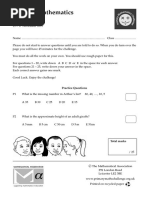 Seamo Paper - E - 2021 | PDF | Triangle | Mathematics