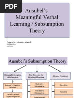 Ausubel's Subsumption Theory | PDF
