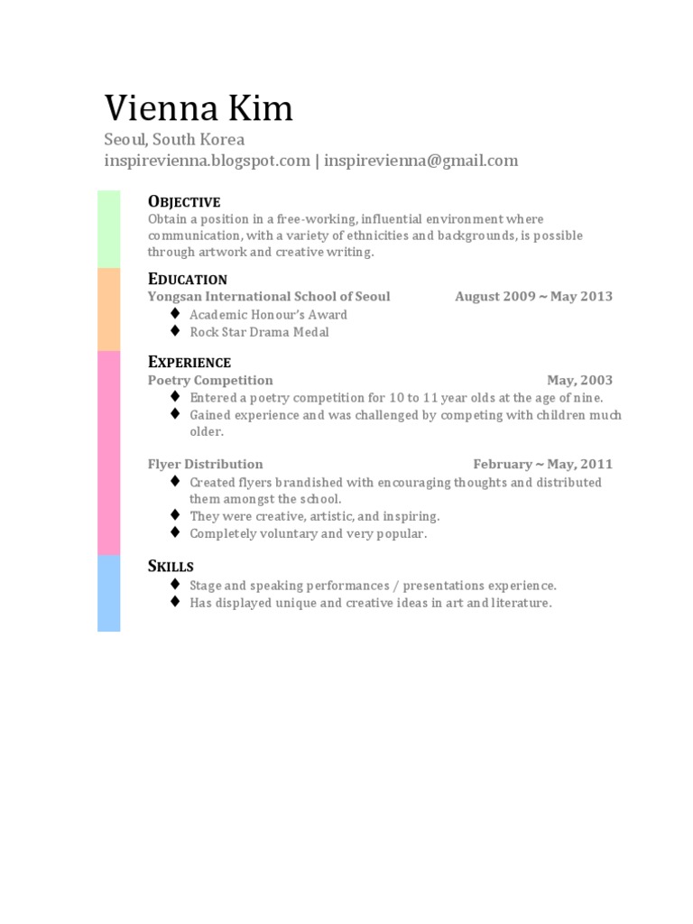 Vienna Kim Resume | PDF