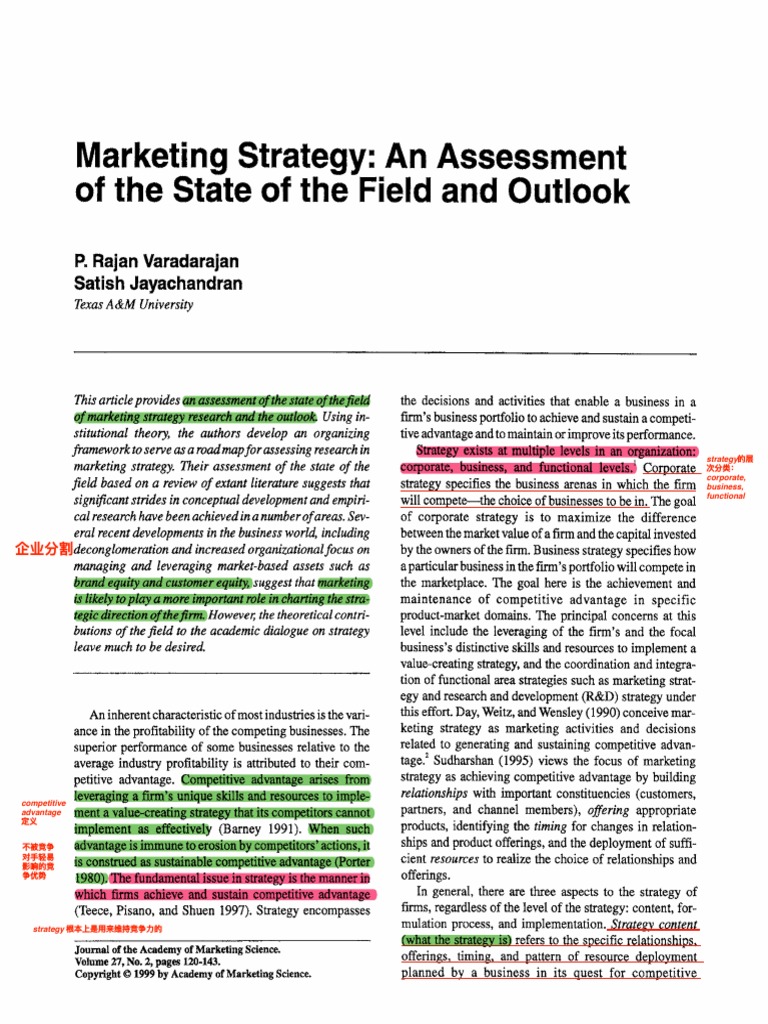Marketing Strategy | PDF | Competitive Advantage | Strategic Management
