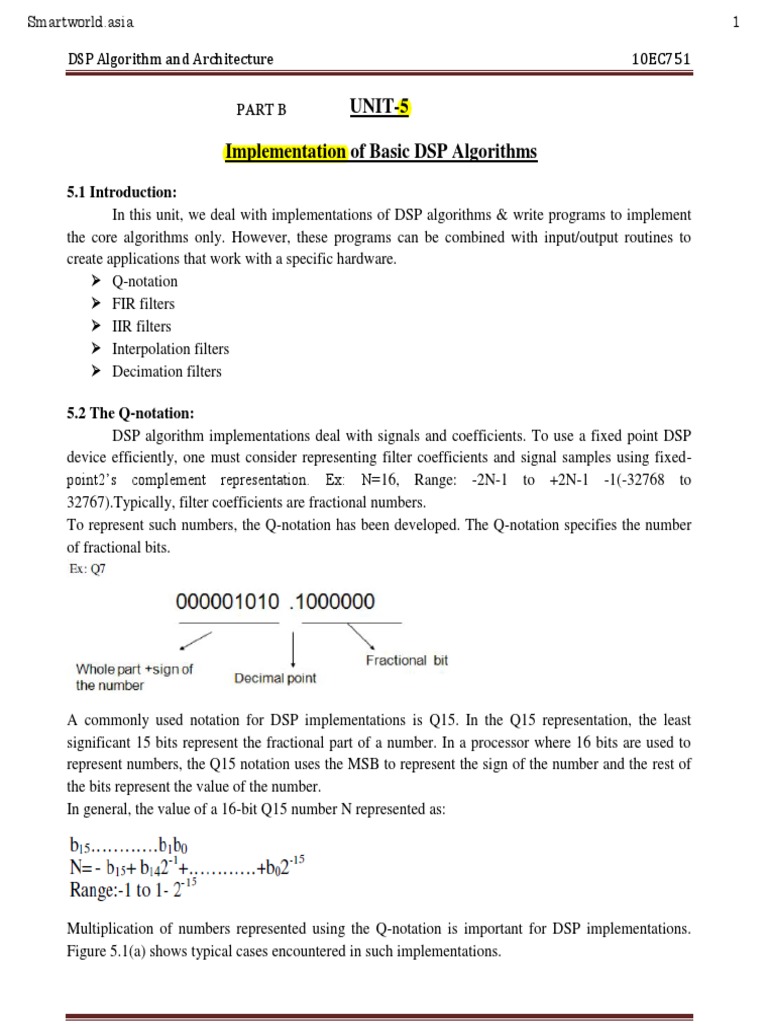 Implementation And Optimization Of Common Digital Signal Processing Algorithms Pdf Discrete