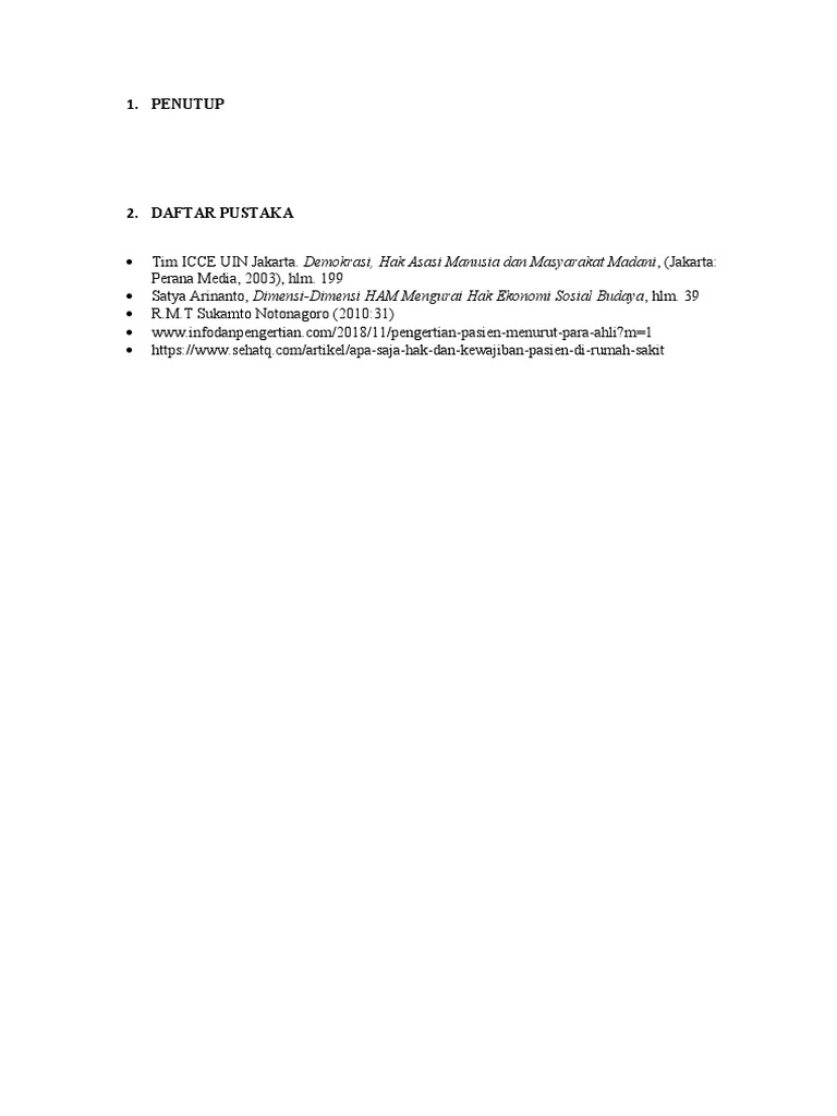 PENUTUP Dan Daftar Pustaka | PDF