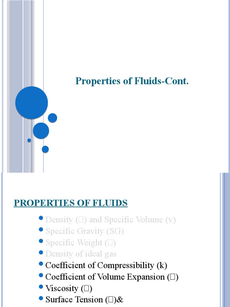 Properties of Fluids 2 | PDF | Pressure | Density