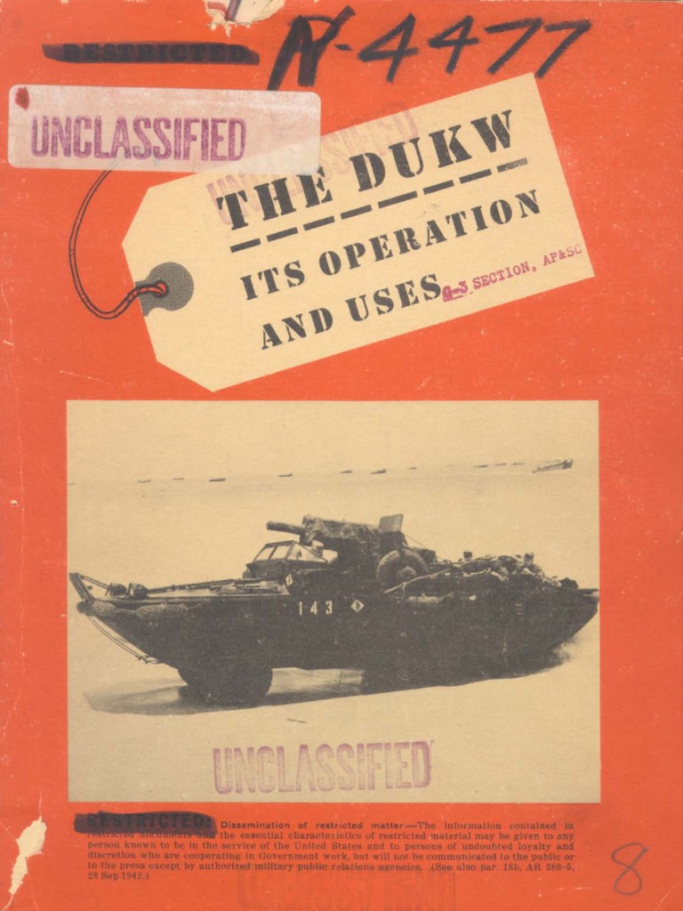 DUKW Its Operation and Uses | PDF | Rudder | Steering
