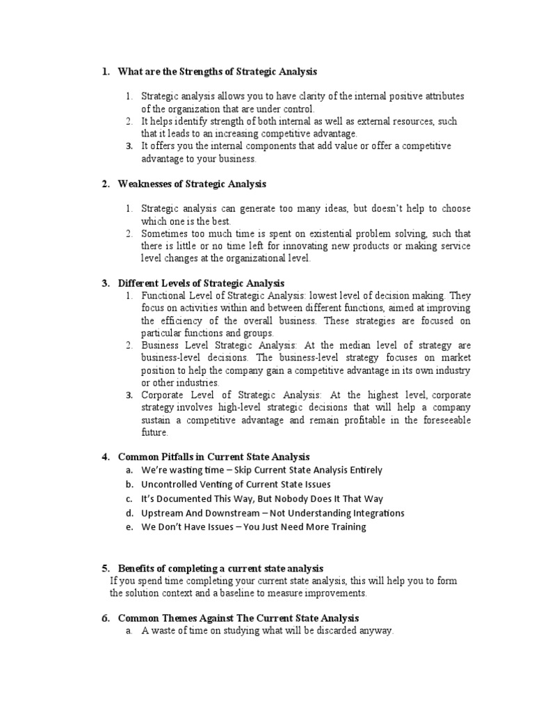 Strategic Business Analysis 3 | PDF | Business Analysis | Competitive ...
