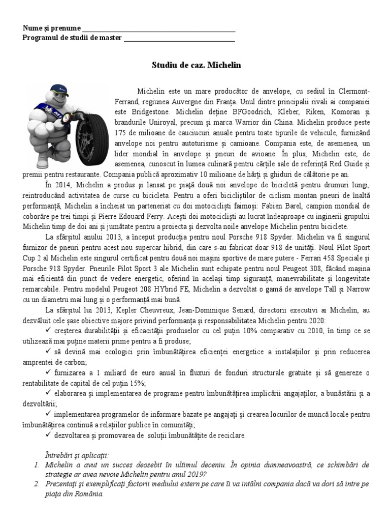 Studiu Michelin | PDF