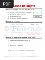 Actividades Completas Sujeto Tacito Expreso | PDF
