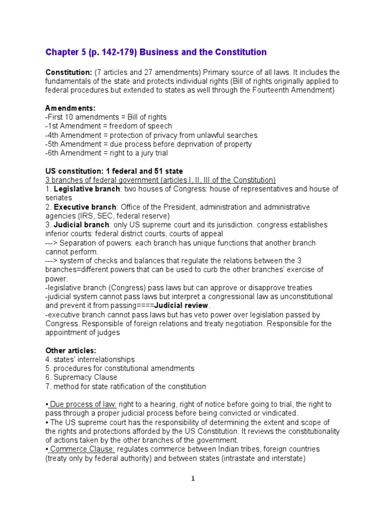 CH 5 (2) - Business and The Constitution | PDF | Commerce Clause ...