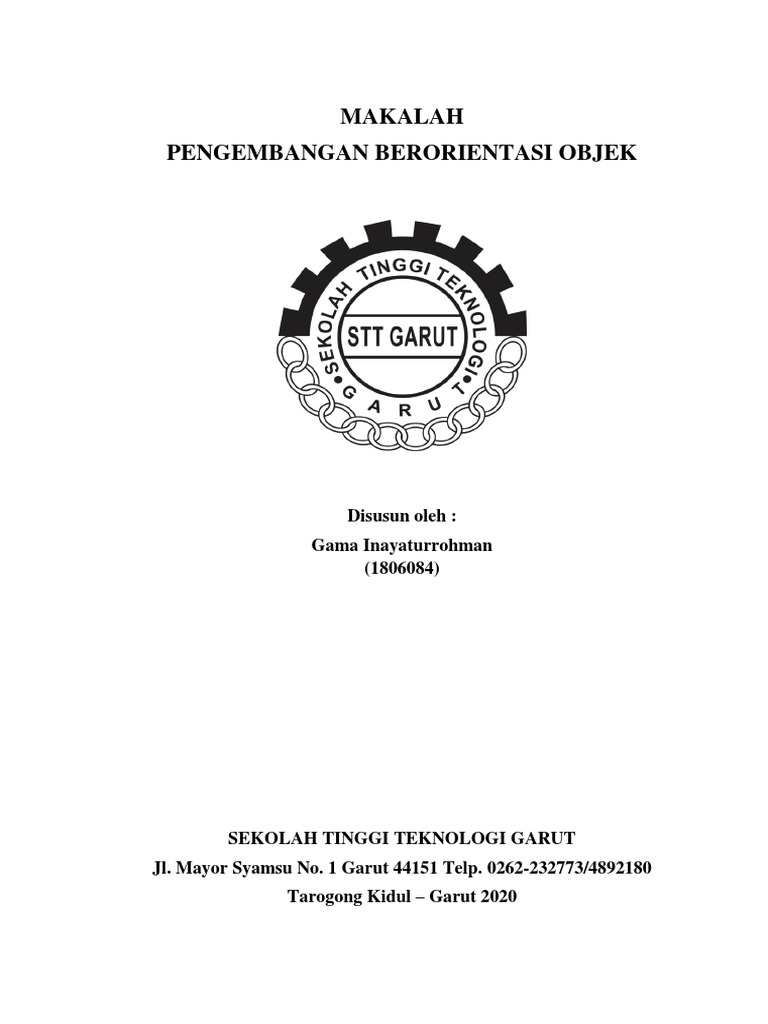 MAKALAH PBO Tugas Pertemuan Pertama | PDF