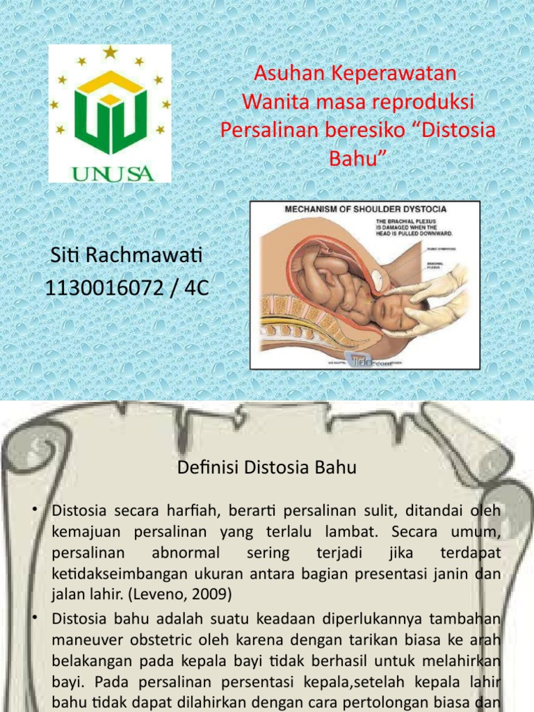 Distosia Bahu - Keperawatan Maternitas | PDF | Pengembangan Diri | Kesehatan Holistik