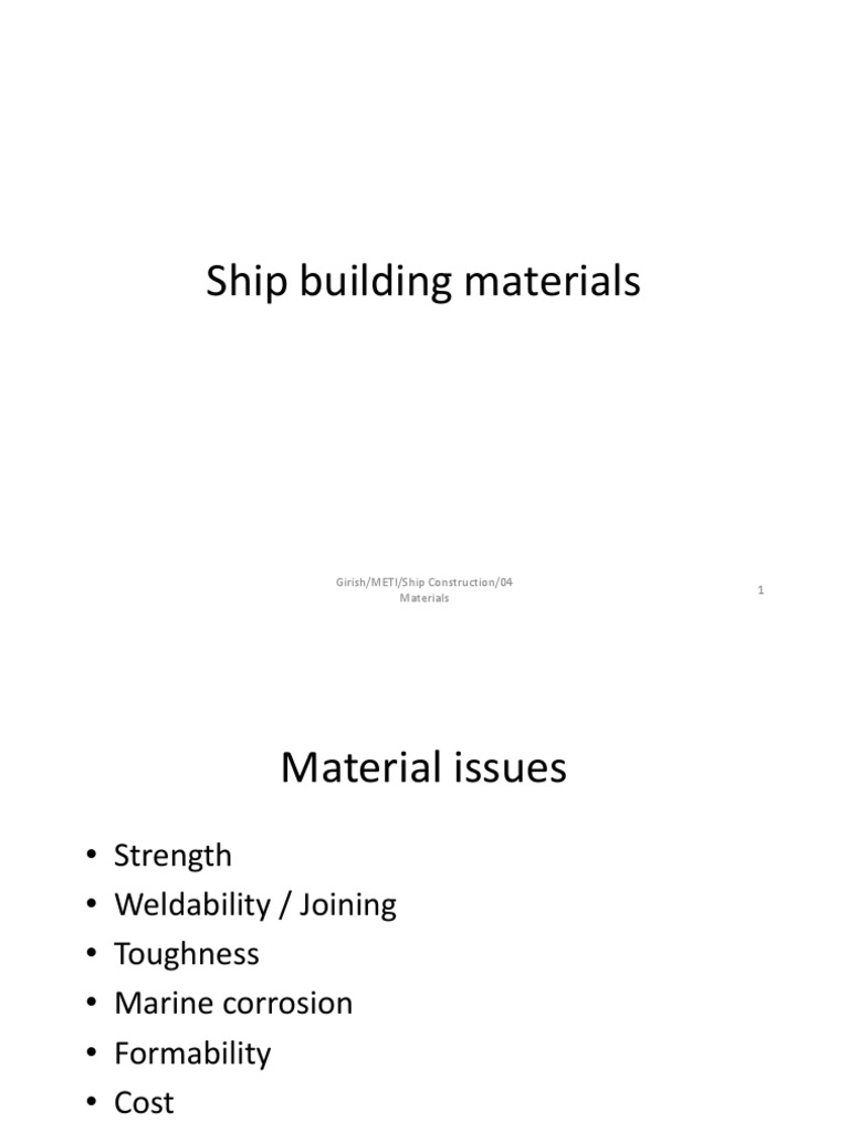 Ship Building Materials | PDF | Steel | Strength Of Materials