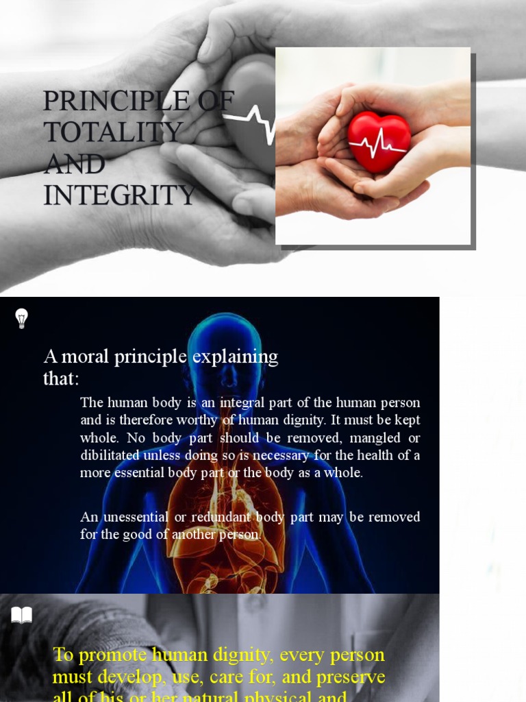 Principle of Totality and Integrity in Ethics | PDF